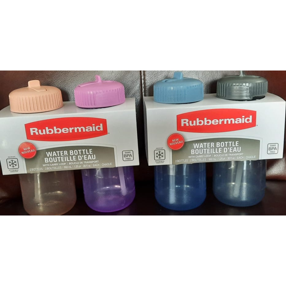 NEW and ORIGINAL - Rubbermaid Essentials Water Bottle wé Straw Lid, 2 ...