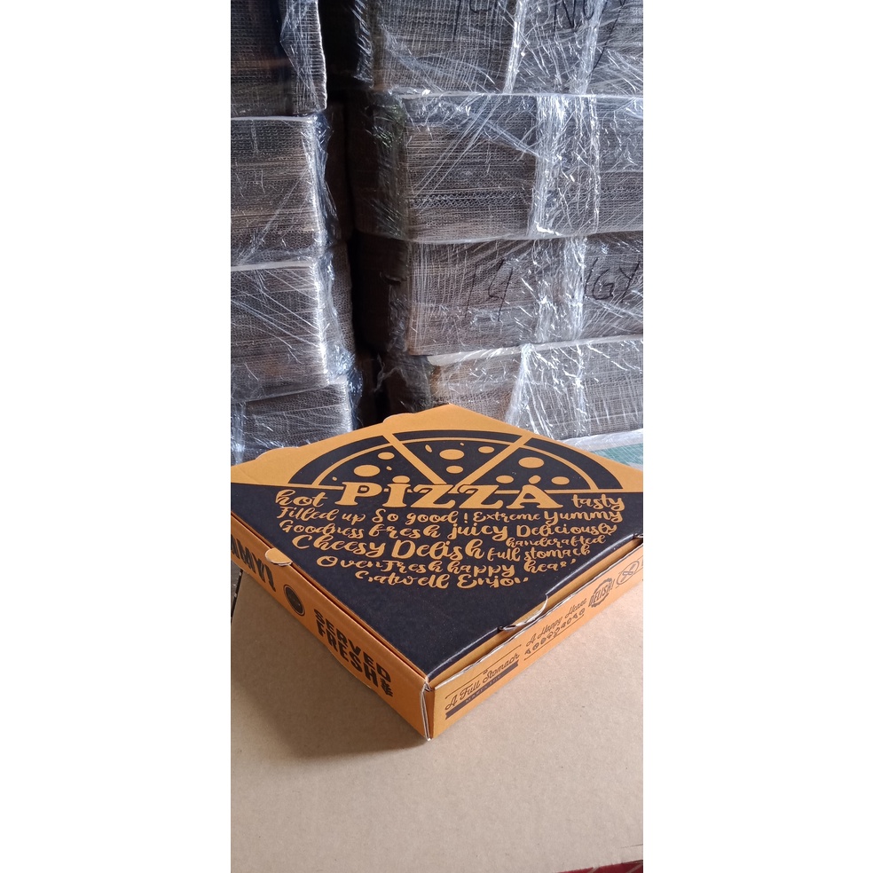 (50pcs)14"X14"X1.5" Pizza Box Corrugated generic logo / pizza box ...