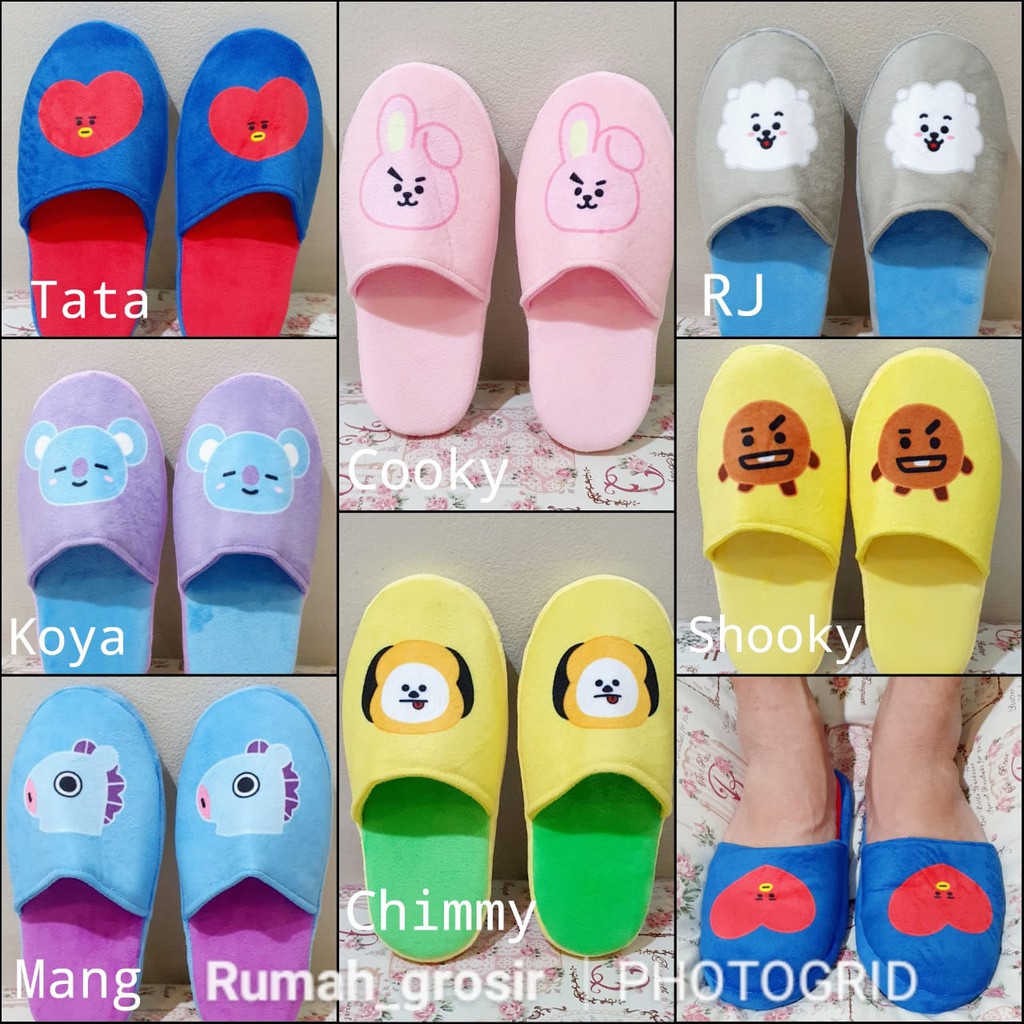Bt21 BTS Chimmy Cooky Tata RJ Unofficial Doll Sandals | Shopee Philippines