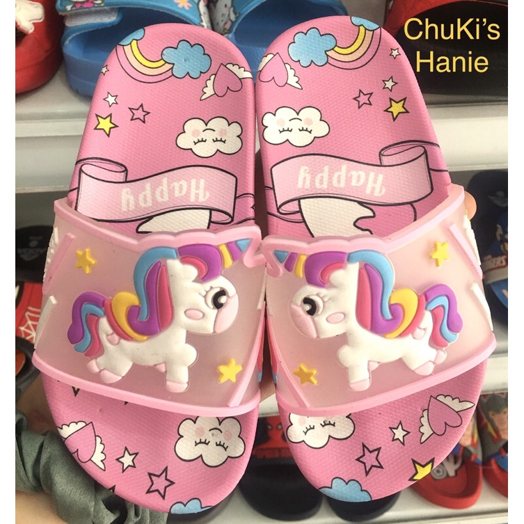 Slippers for children and girls in pink color (3 models) | Shopee ...