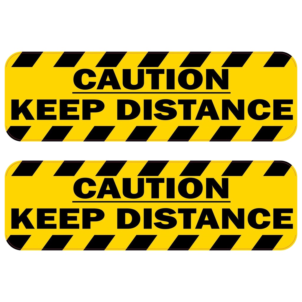 10inx3in Caution Keep Distance Safety Sign Vinyl Sticker Car Truck ...