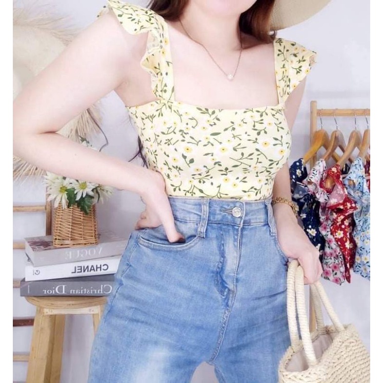 BUTTERFLY TOP FLORAL (FREESIZE) | Shopee Philippines