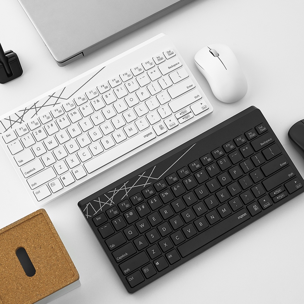 Rapoo 8000S 2.4GHz Wireless Keyboard and Mouse Set Slim And Portable ...