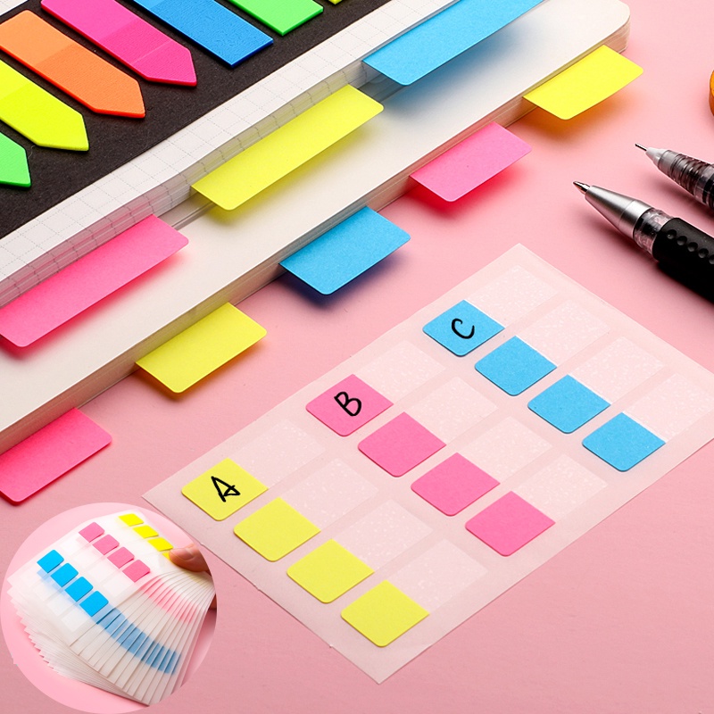 30/60/120Sheets Self-adhesive Key Notes Classification Stickers / PET ...