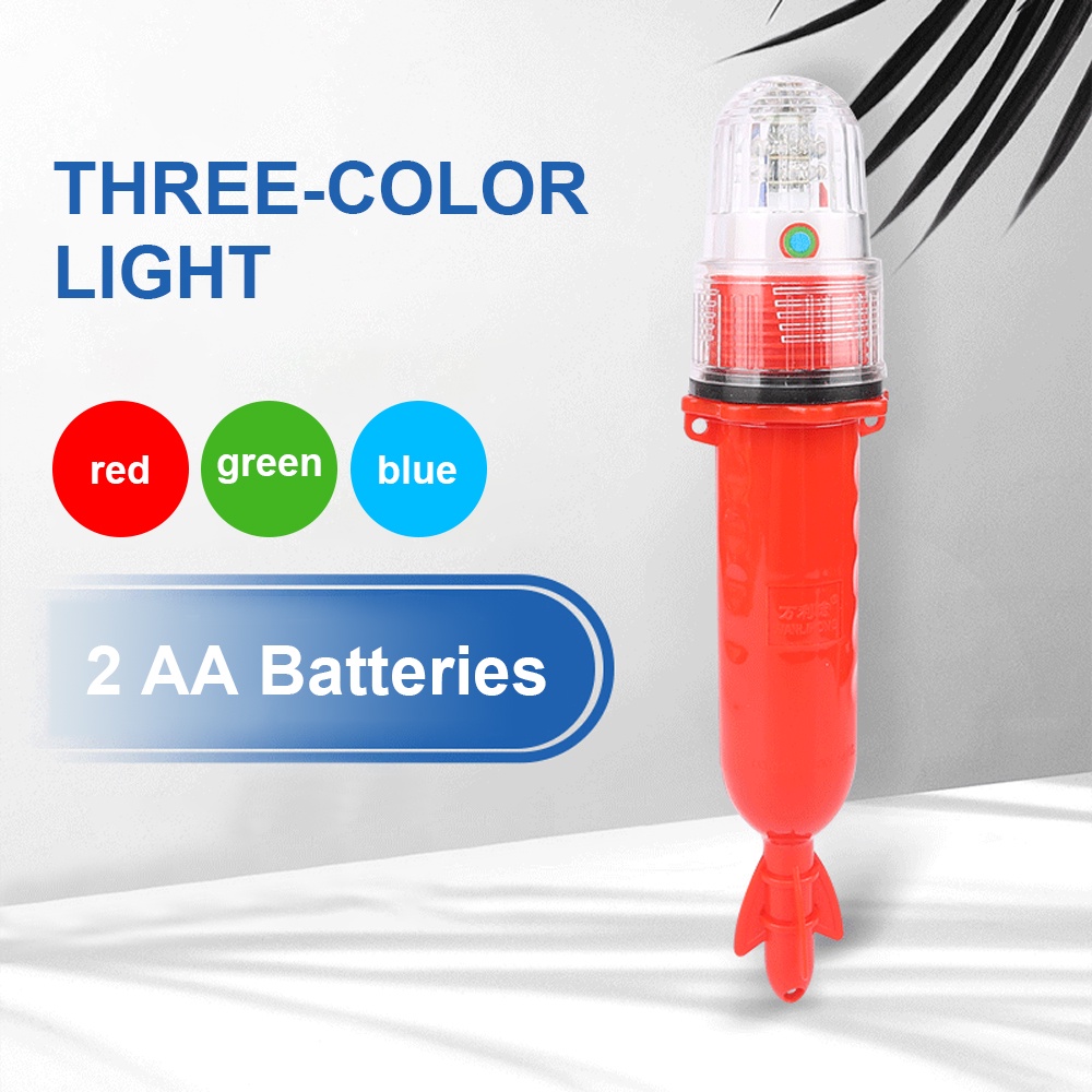 Marine Three Flashes Multicolor Waterproof Torpedo Blinker Fishing ...