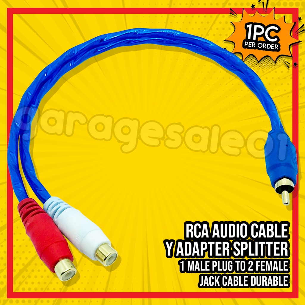 High Quality RCA Audio Cable Y Adapter Splitter RCA Male Plug to Dual ...