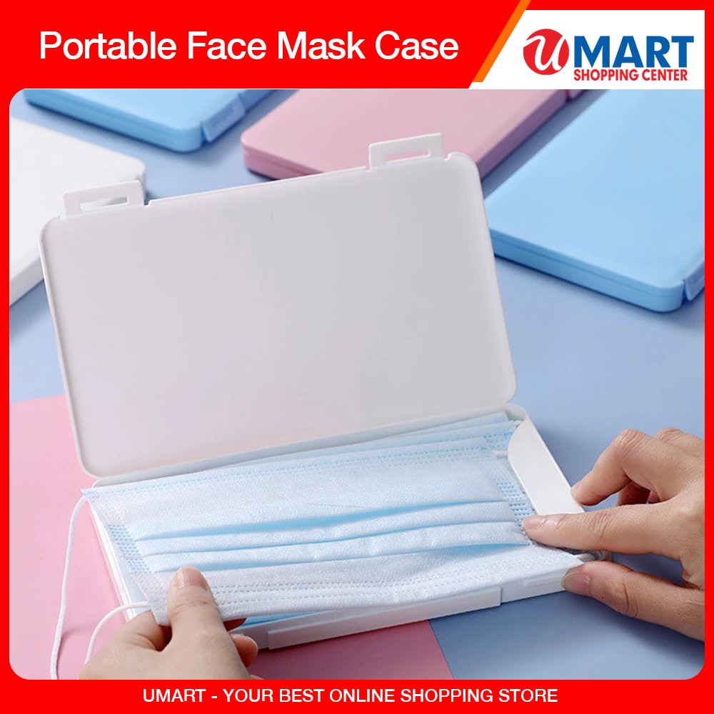 Portable Face Mask Storage Case Dustproof Carry Box Masks Container ...