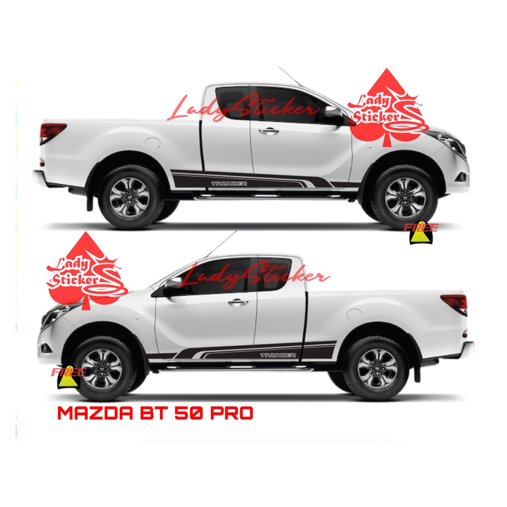 Mazda bt 50 pro sticker mazda bt50 pro thunder side car sticker ...