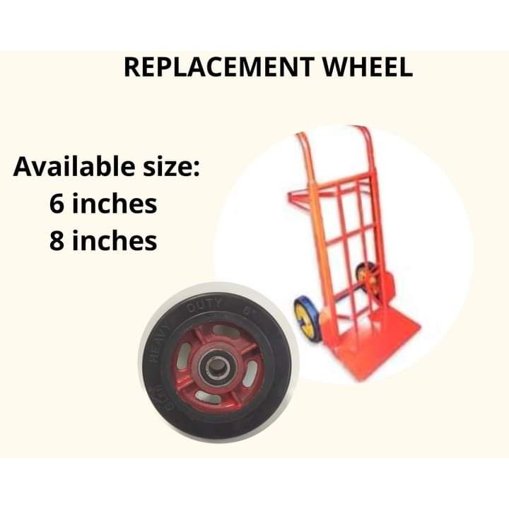 Heavy duty Push Cart Rubber Wheel | Shopee Philippines