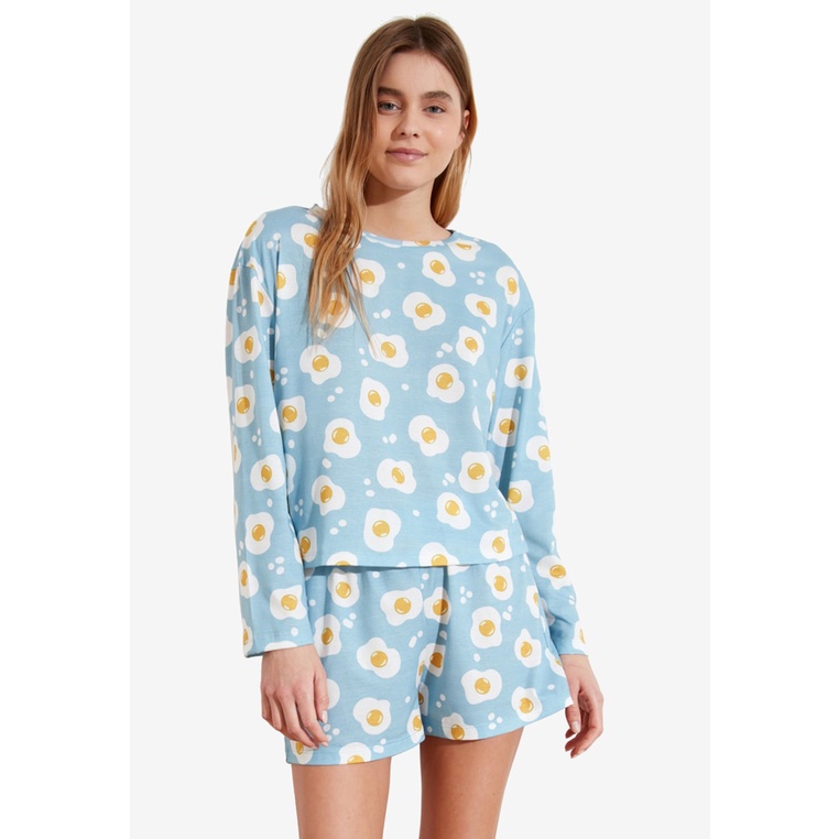 Trendyol-2-Piece Printed Pajamas S07 | Shopee Philippines