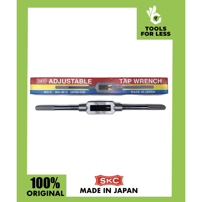SKC Adjustable Tap Wrench No.5 3/16-1/2" or M4-M12 Made in Japan | Shopee Philippines