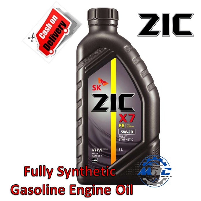 ZIC X7 FE 5w20 Fully Synthetic Gasoline Engine Oil 1 Liter | Shopee ...