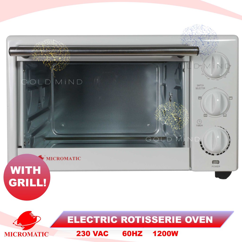 Micromatic Rotisserie Oven 19liter 1200w Yellow Elephant Everyday Low ...