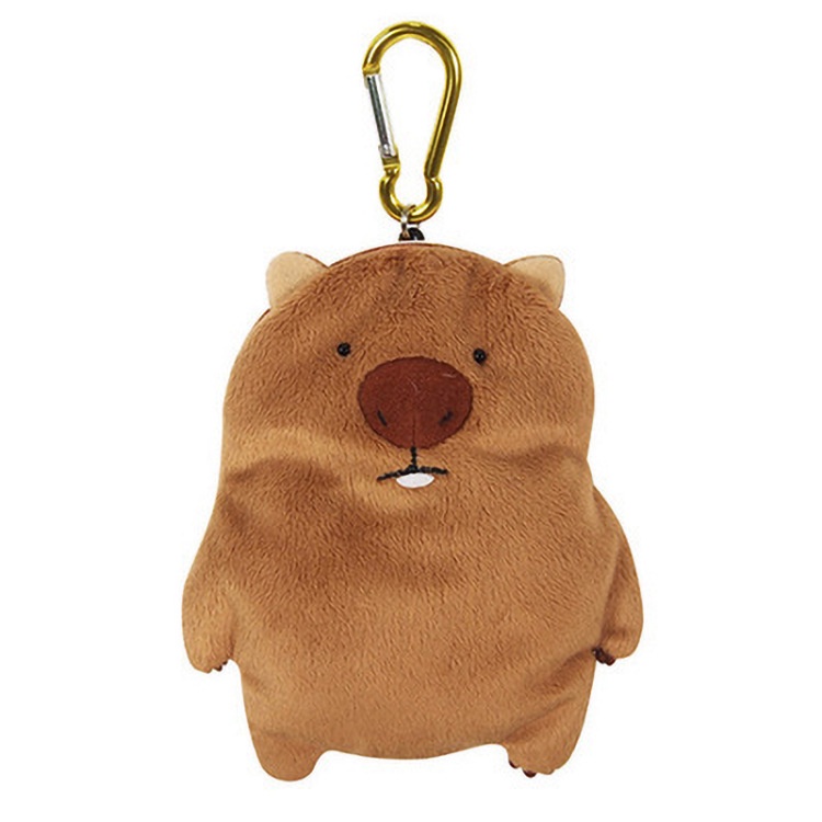 Korean Cartoon Animal Wombat Family Keychain Cute Coin Purse Plush Toy ...