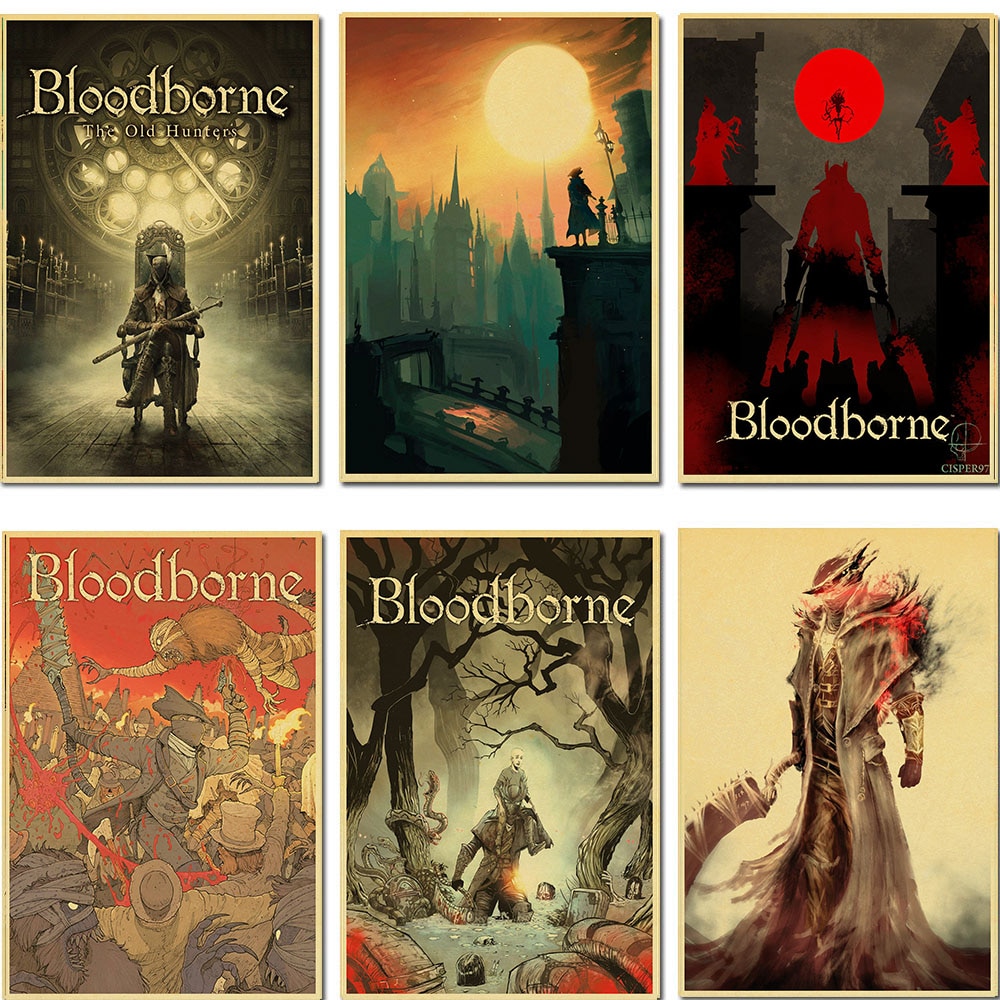Bloodborne Retro Poster Vintage poster Wall Decor For Home Bar Cafe ...