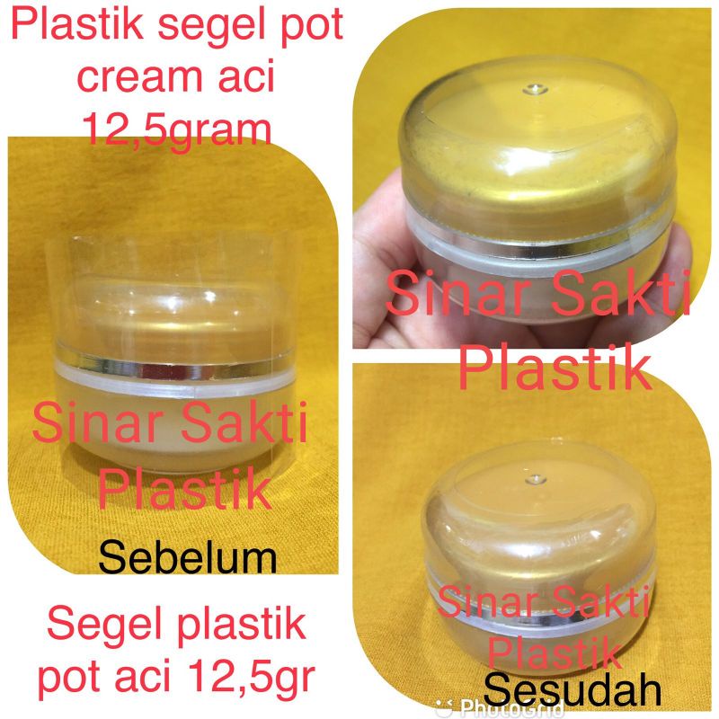 12,5gram Aci Cream Pot Seal Plastic (50pcs) Shrink Plastic for 12,5gr ...