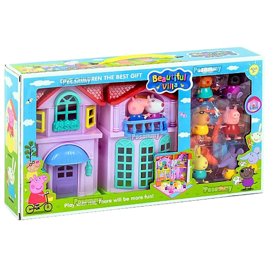 Beautiful Villa Family House Toy Set Cute Figures Toy Boxed Set with ...