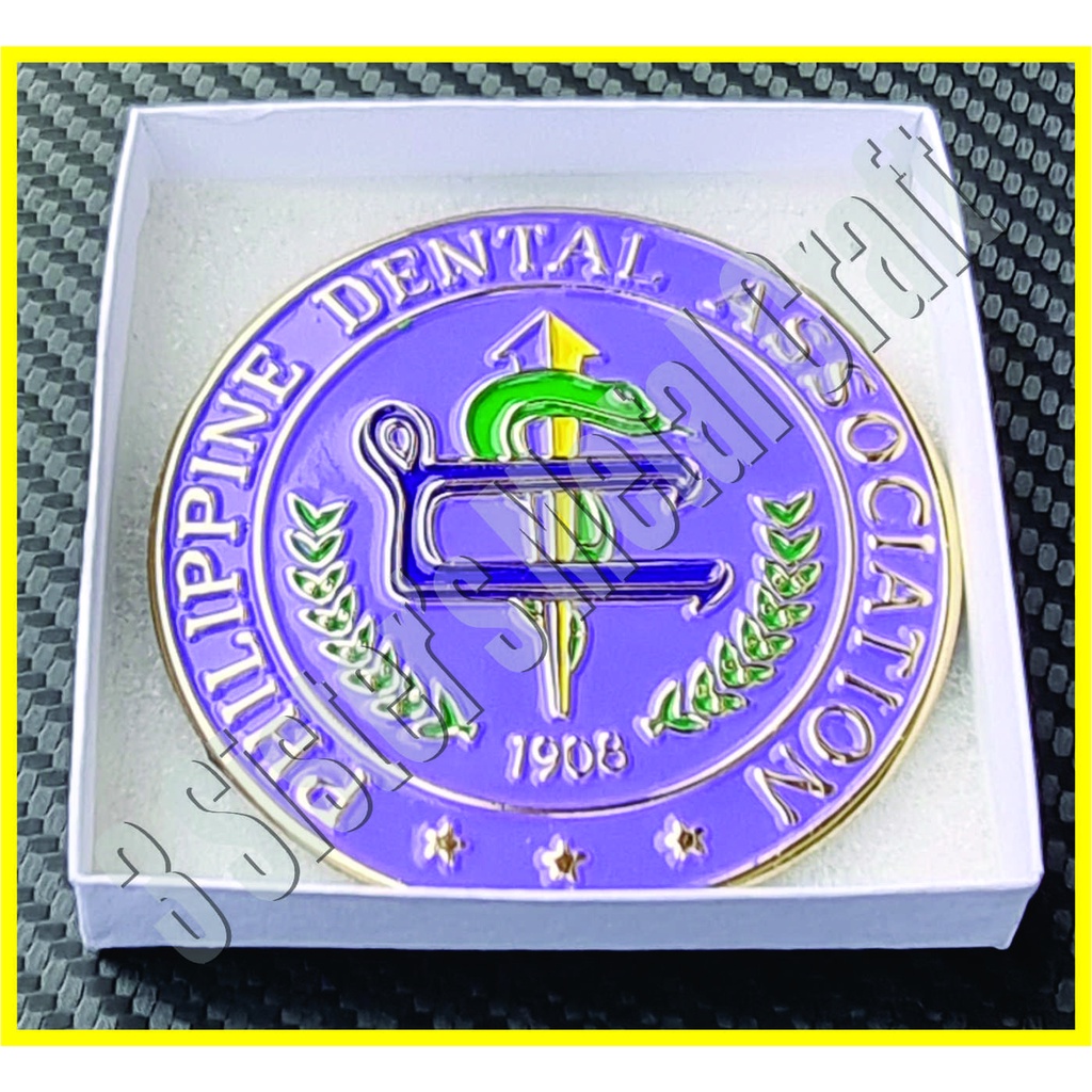 Philippine Dental Association (PDA) Car emblem, Gold plated with box ...