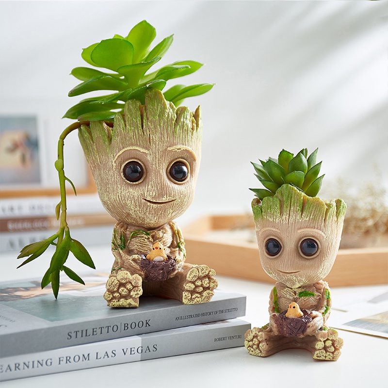 Baby Groot Flower Pot Succulent Planter Bird Nest Guardians Of The ...