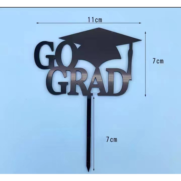 topper Graduation theme Go Grad cap acrylic cake topper baking props ...