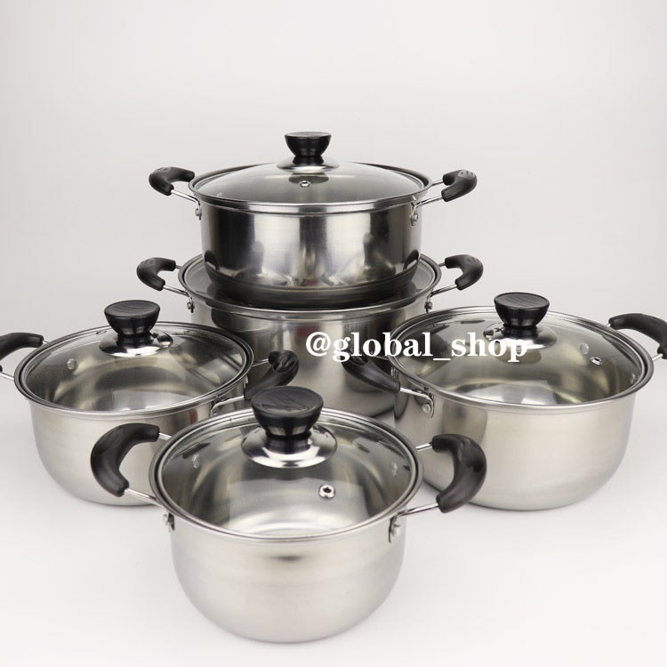 5pcs/set Stew Pots Stainless Steel Pot H-05 Stainless Cookware Set ...