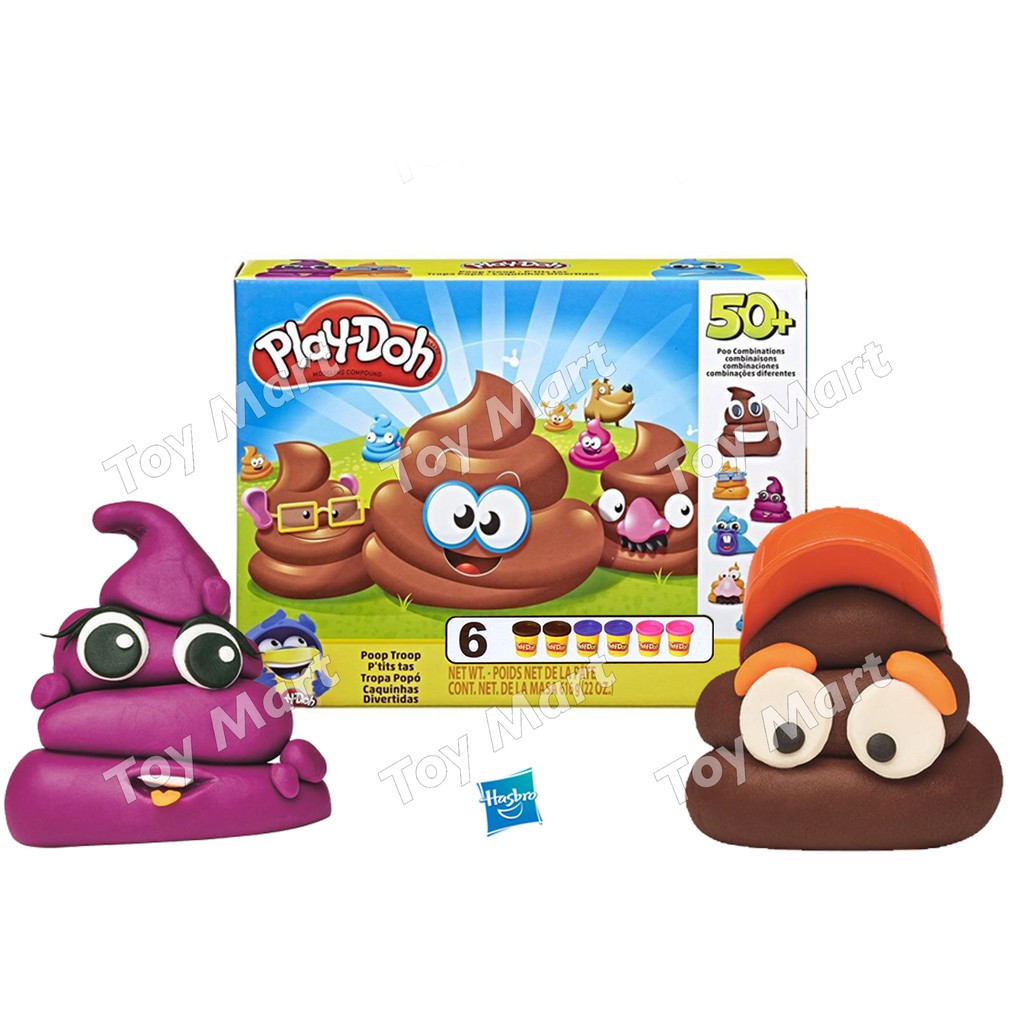 Playdoh Poop Troop Clay Play Set with 6 Cans of Playdoh Clay | Shopee ...