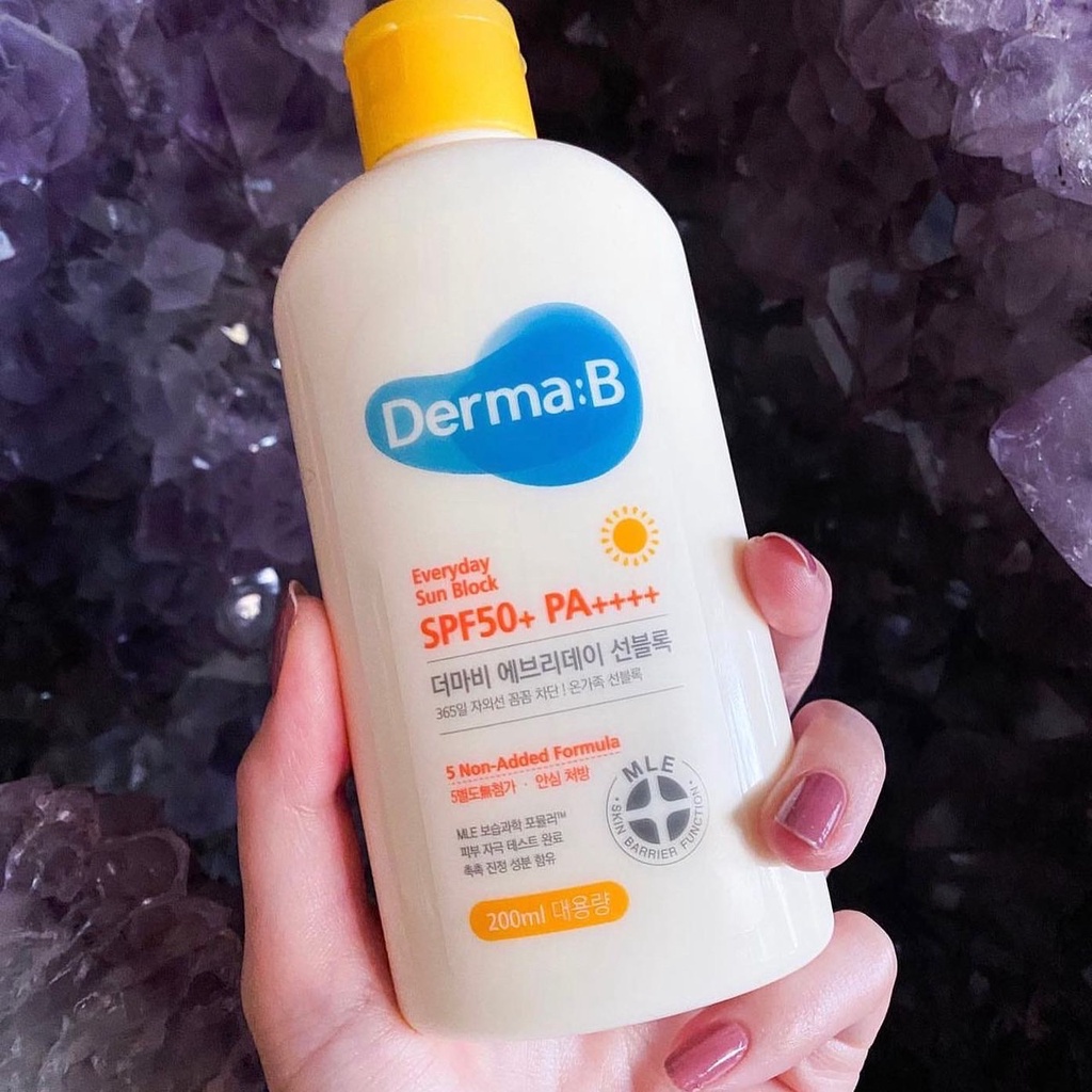 Derma: B Everyday Sun BLOCK SPF50 + PA +++ 200ml. | Shopee Philippines