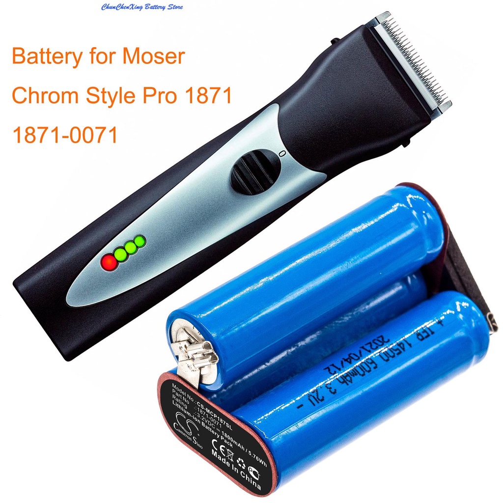 Cameron Sino 1800mAh Shaver Battery for Moser Chrom Style Pro 1871 ...