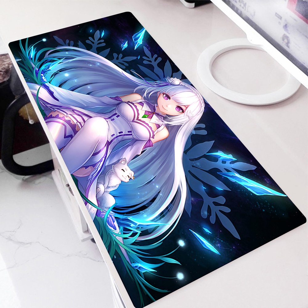 Re Zero Rem Emilia Mouse Pad Keyboard Gaming Accessories | Shopee ...