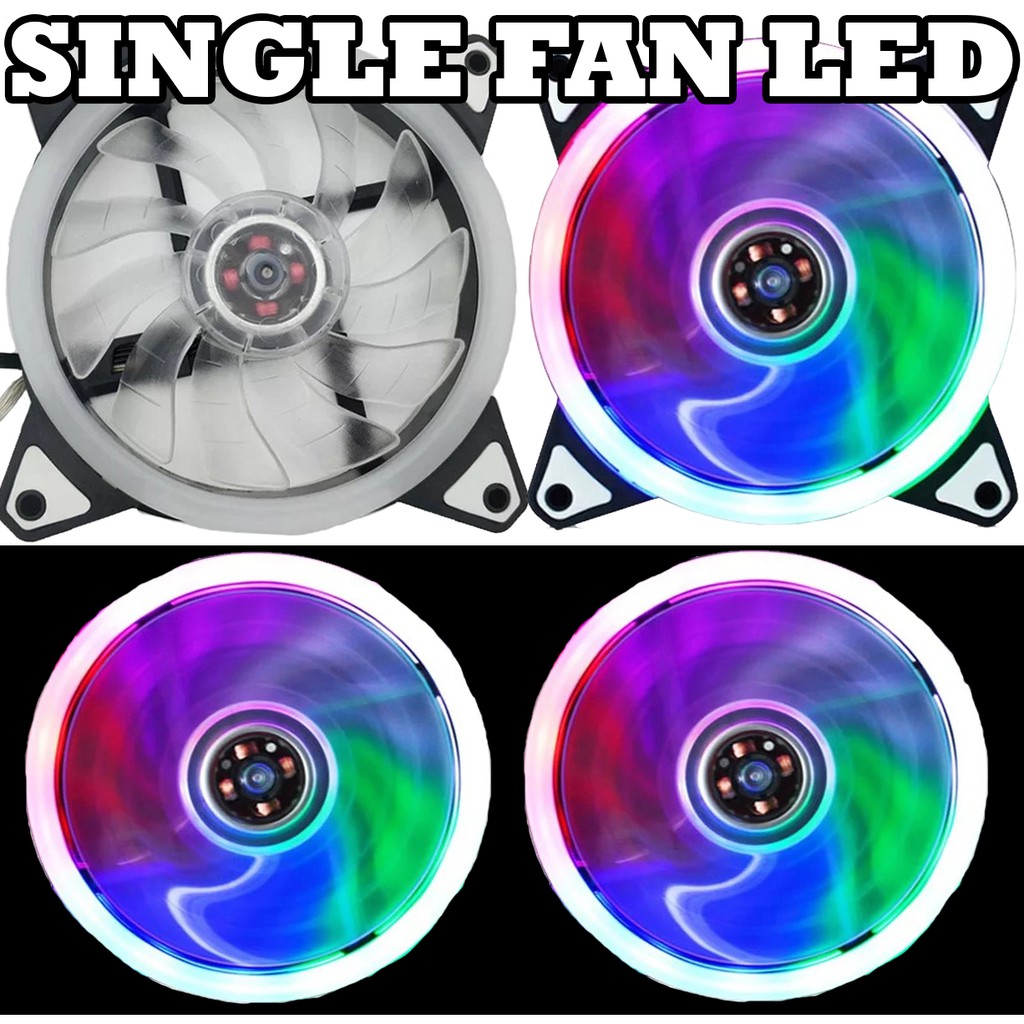 Cpu case single aurora case fan Led fan 4pin Molex | Shopee Philippines