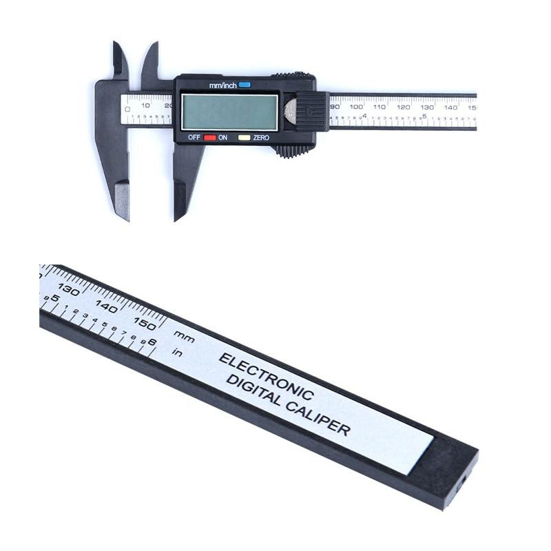 Digital Calipers 150mm 6inch LCD Electronic Vernier Caliper Carbon ...