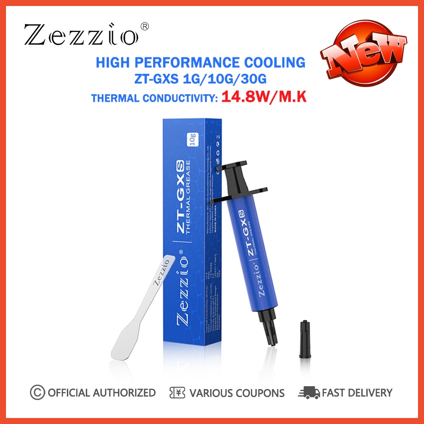 Zezzio ZT-ZGS thermal grease14.8W/mk high performance cooling 1g/10g ...