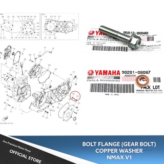 BOLT FLANGE DEEP RECESS (GEAR BOLT) NMAX V1 w/ COPPER WASHER 95812 ...
