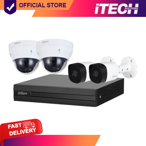 DAHUA HDVCI COOPER 2MP 4 CHANNEL KIT / 2-BULLET/ 2-DOME CAMERA | Shopee ...