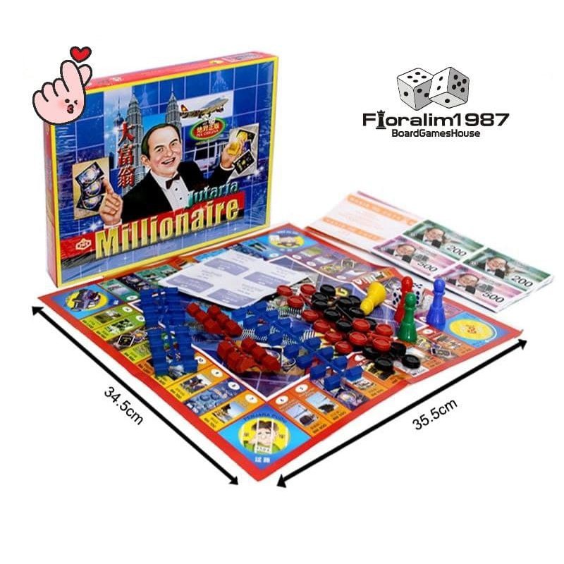 2 in 1 Jutaria Millionaire & Super Draughts Checkers Board (Medium ...