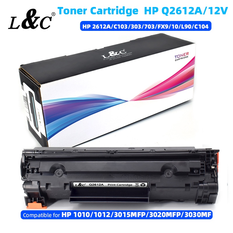 L&C Toner Cartridge 12A/Q2612A Black For HP Printer HP1010/1012/1022 ...