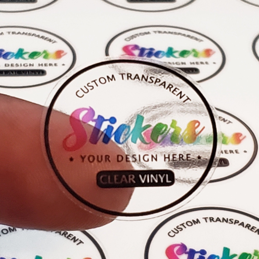 *TRANSPARENT* LOGO CUSTOM STICKERS A4 LAMINATED WATERPROOF VINYL PAPER ...
