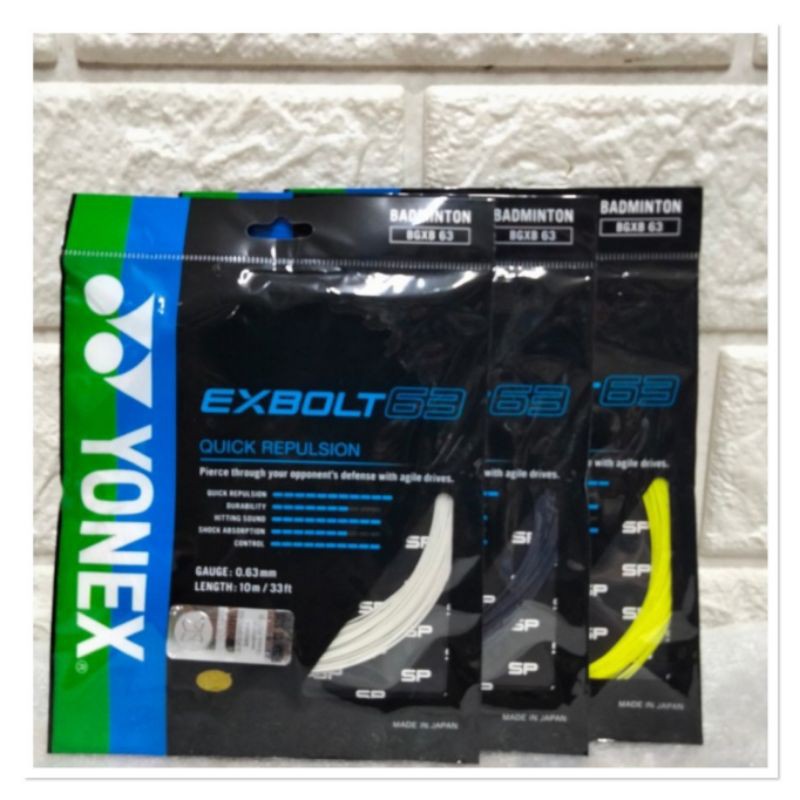 Yonex EXBOLT 63 BADMINTON RACKET STRINGS ORIGINAL ORIGINAL | Shopee ...
