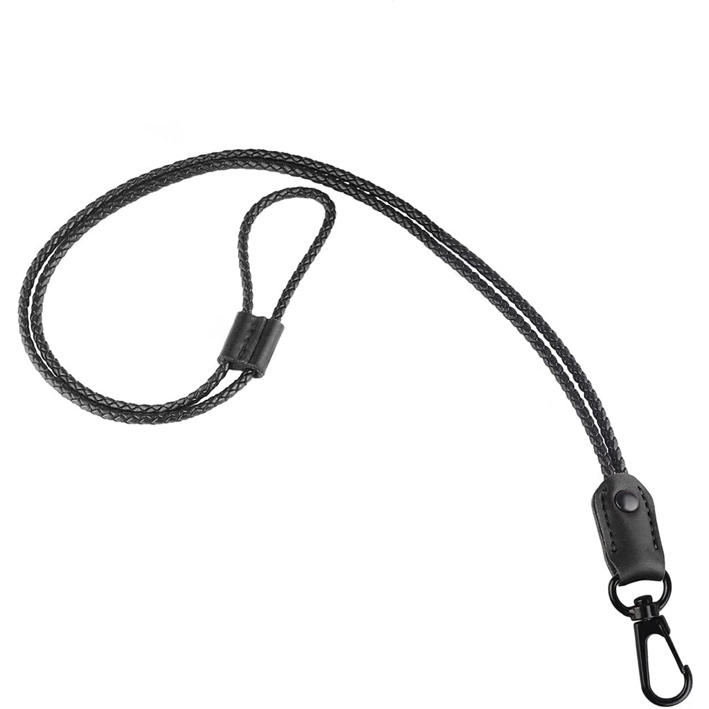 Neck Lanyards 1-Pack Braided Leather Long Badge Lanyard Adjustable ...