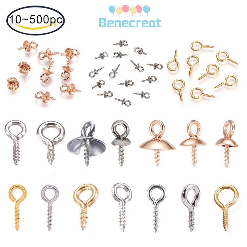 10pc to 200pc Stainless Steel Screw Eye Pin Stainless Steel Eye Pin ...