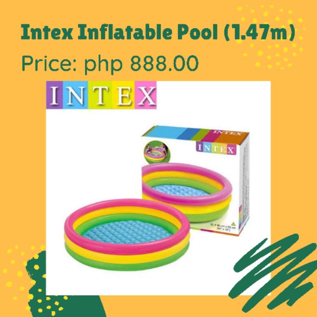 Intex Inflatable pool (1.47m) | Shopee Philippines