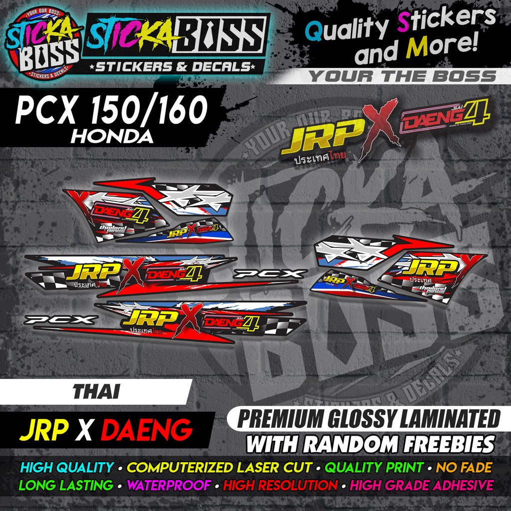 Honda PCX 150 / 160 Stock Decals (JRP X DAENG)【PREMIUM GLOSSY LAMINATED ...