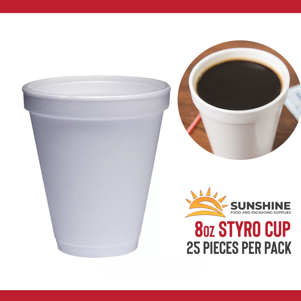 25pcs 8oz Styro Cup Coffee Cup | Shopee Philippines