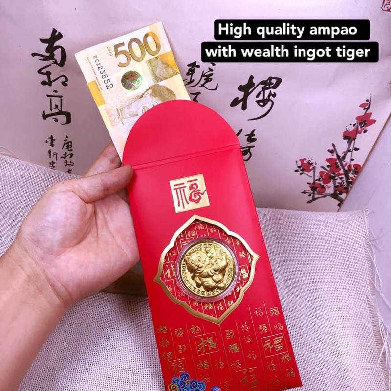 high quality ampao with wealth ingot tiger | Shopee Philippines
