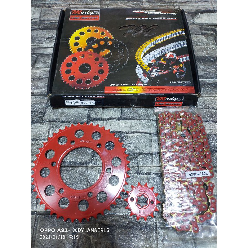 MODY5 CHAIN SET FOR SNIPER 150 / SNIPER 155 (14 43 428)(14 48 428 ...
