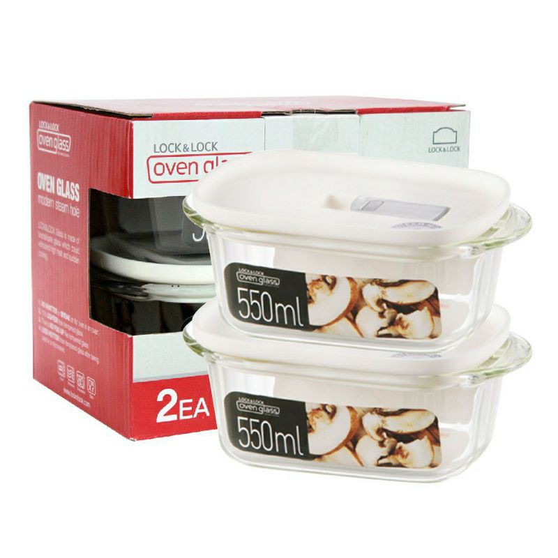 Lock n lock oven glass 550ml (2pcs) | Shopee Philippines