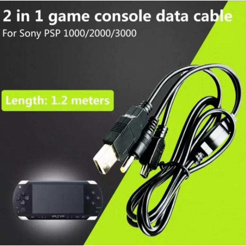 Sony PSP 2in1 USB Cable for Charging and Downloading Games and Files ...