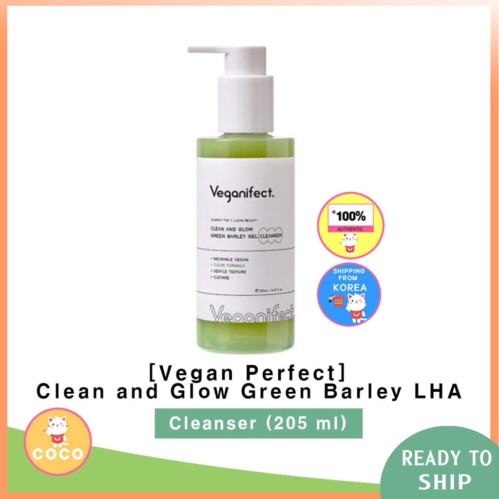 Vegan Perfect Clean and Glow Green Barley LHA Gel Cleanser (205 ml) | Shopee Philippines
