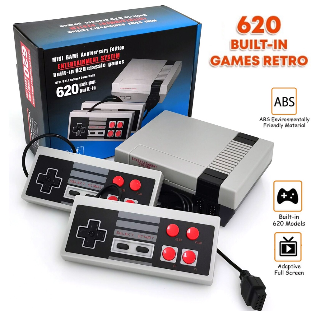 Built-in 620 gaming mini tv game console 8 bit retro classic handheld ...