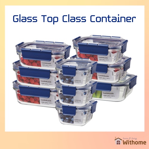 [Lock&Lock] Locknlock Glass Top Class Food Container (300ml, 380ml ...